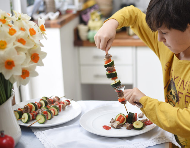 Easy lamb kebab pitas. Kids’ turn to cook | Yellow Chimney